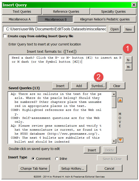 Edittools: The Insert Query Macro